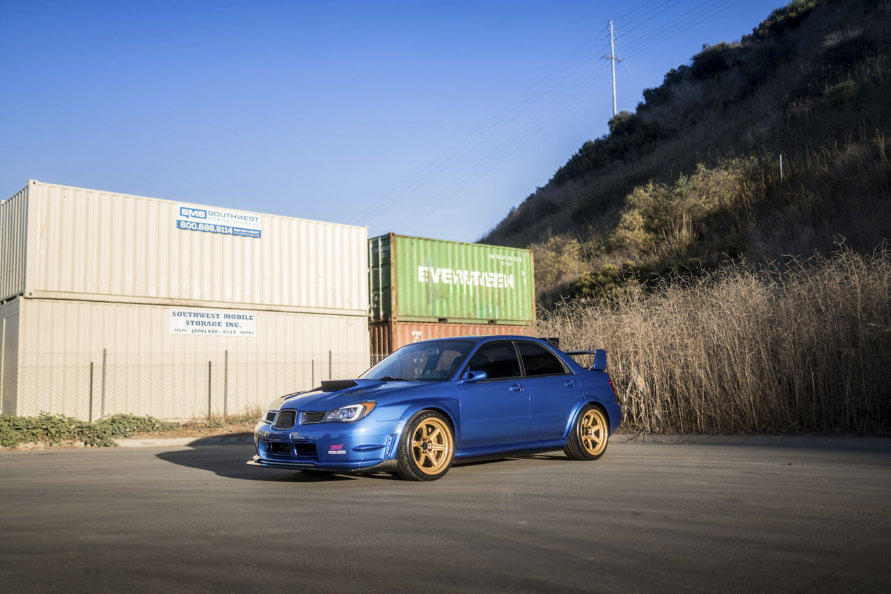 2007 Subaru WRX STI - Motegi MF418 EXO6 - Gold | Motegi Wheels